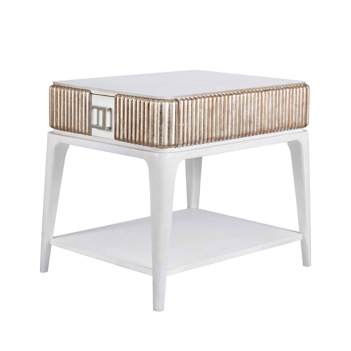 Fluted End Table in Brushed Nickel – Stanley Furniture